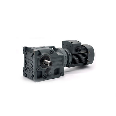 High Torque 200Nm Bevel Gear Reducer Helical Motor Gearbox Key Shaft Output